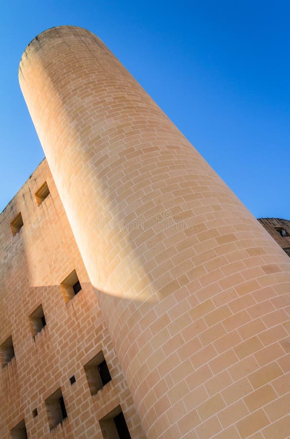 Qawra Church Tower stock image. Image of christianity - 32513095