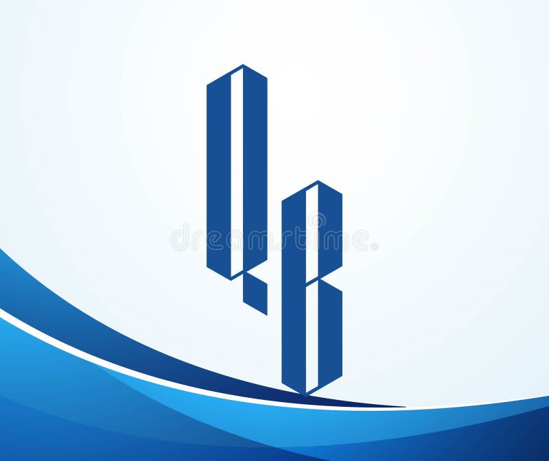 QB Alphabet Letter Logo Design Template Elements Stock Vector ...