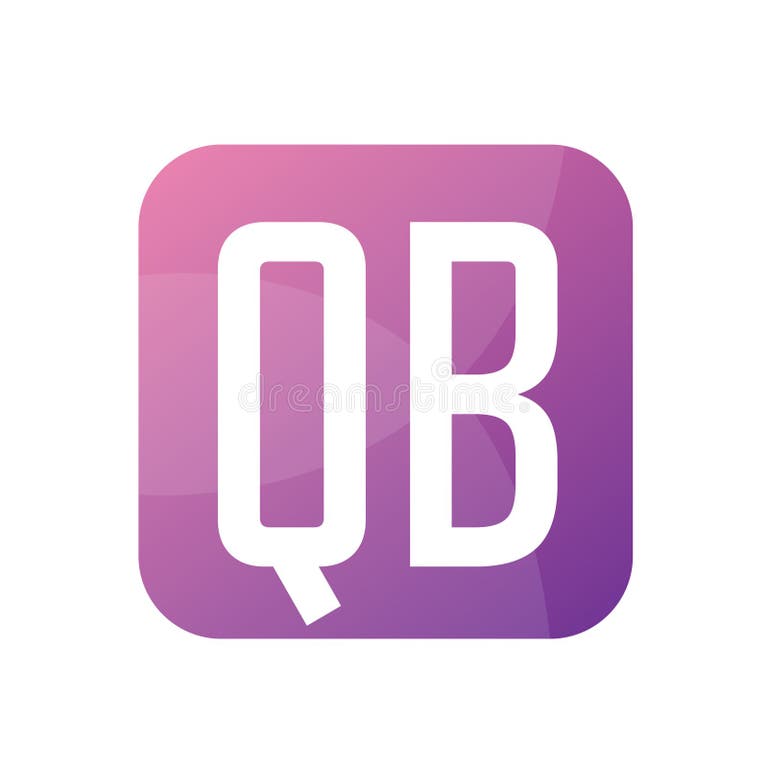 QB Letter Logo Design with Simple Style Stock Vector - Illustration of ...