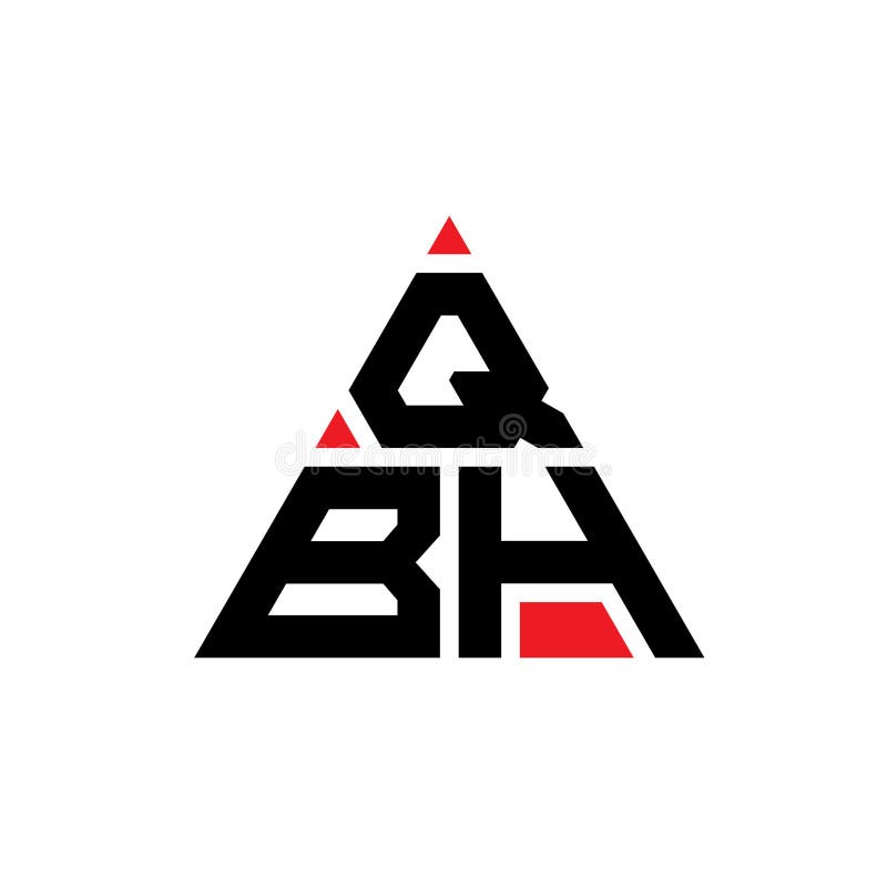 QBH Triangle Letter Logo Design with Triangle Shape. QBH Triangle Logo ...
