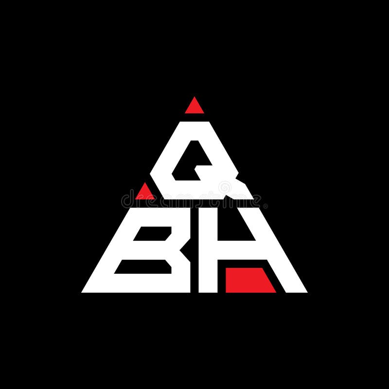 QBH Triangle Letter Logo Design with Triangle Shape. QBH Triangle Logo ...