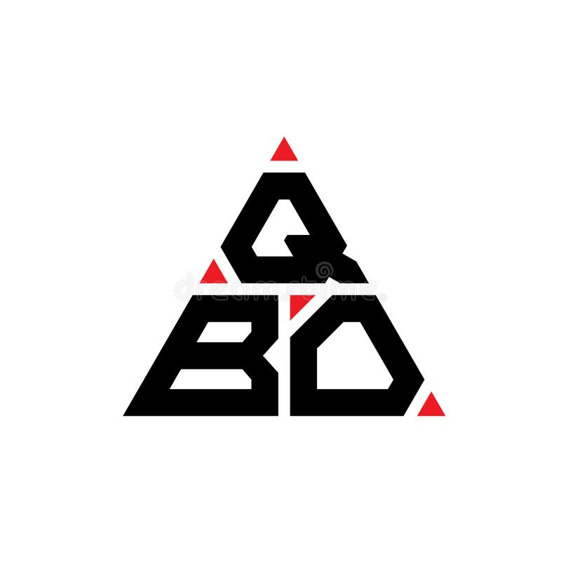QBO Triangle Letter Logo Design with Triangle Shape. QBO Triangle Logo ...