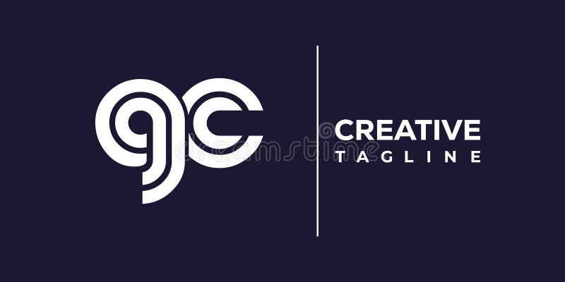 QC abstract logo stock illustration. Illustration of initials - 356196368