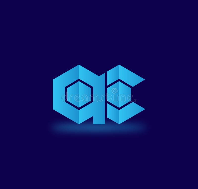 QC Alphabet Modern Logo Design Concept Stock Vector - Illustration of ...