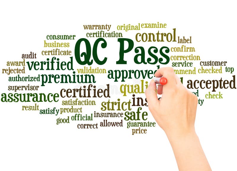 Anerkannter Stempel Qc vektor abbildung. Illustration von symbol - 87784061