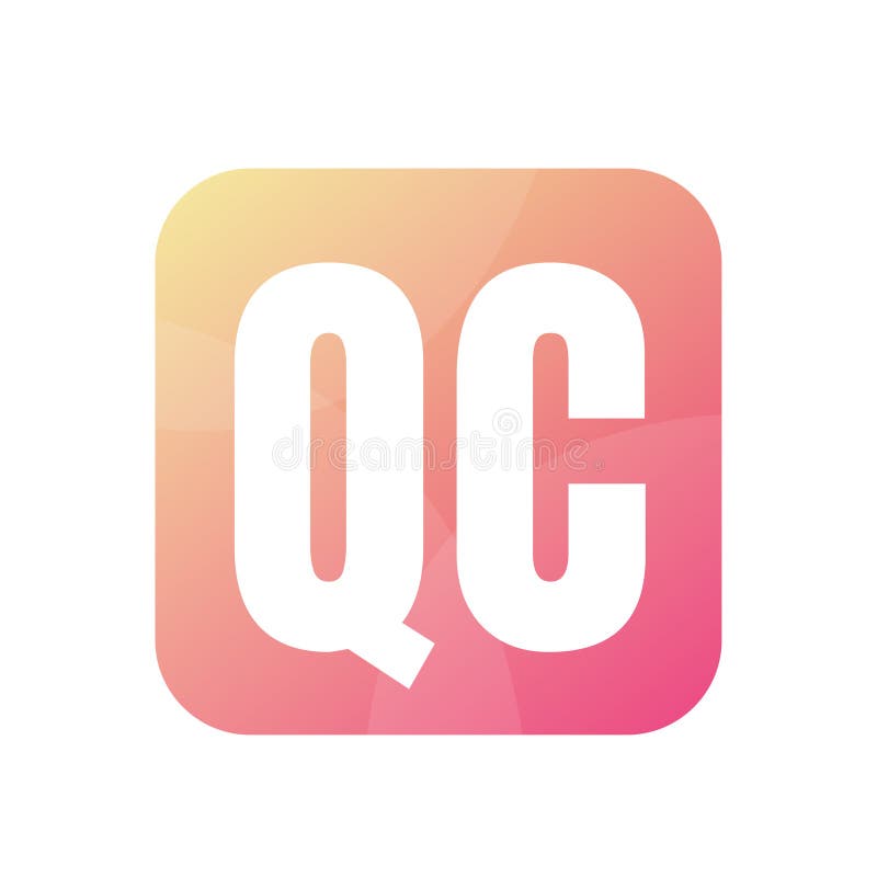 QC Letter Logo Design with Simple Style Stock Vector - Illustration of ...