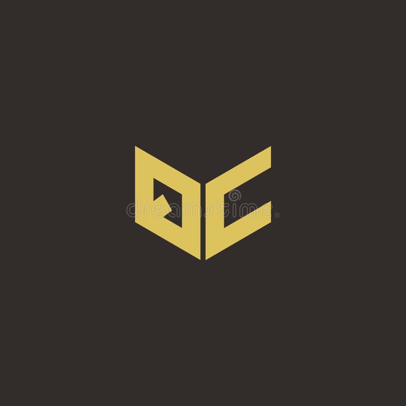 QC Logo Letter Initial Logo Designs Template with Gold and Black ...