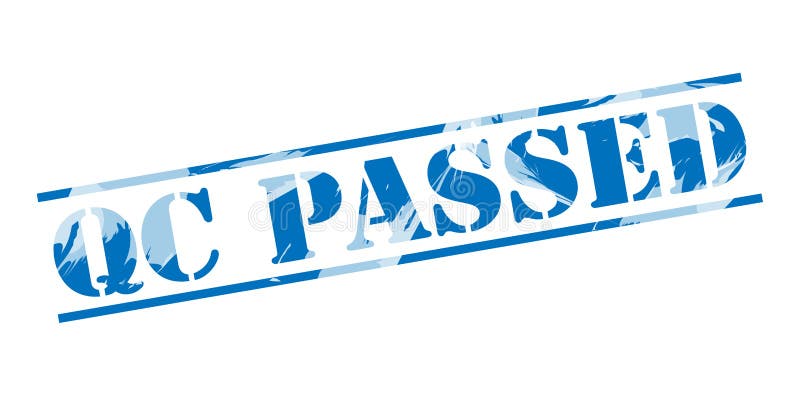 Qc passed blue stamp stock illustration. Illustration of blue - 98289262