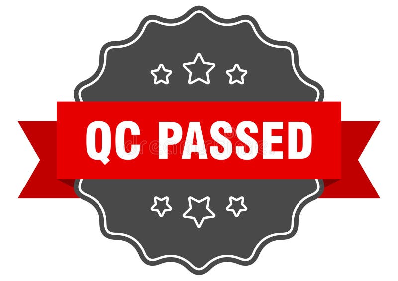 Qc Passed Label Sign. Round Stamp. Band. Ribbon Stock Vector ...