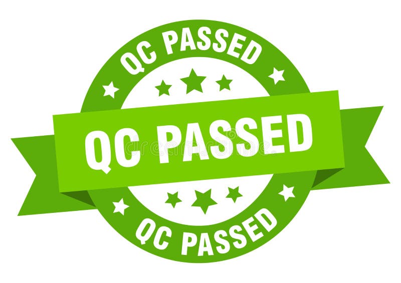 Qc Passed Round Ribbon Isolated Label. Qc Passed Sign Stock Vector ...