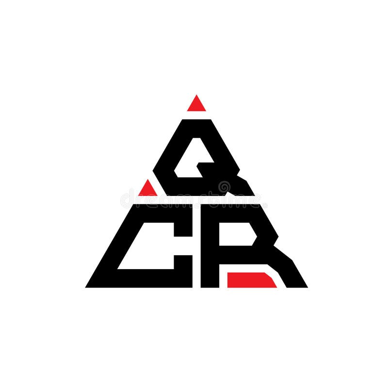 QCR Triangle Letter Logo Design with Triangle Shape. QCR Triangle Logo ...