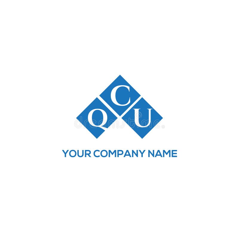 QCU Letter Logo Design on BLACK Background. QCU Creative Initials ...