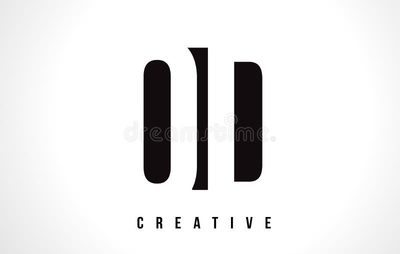 QD Q D White Letter Logo Design with Black Square. Stock Vector ...