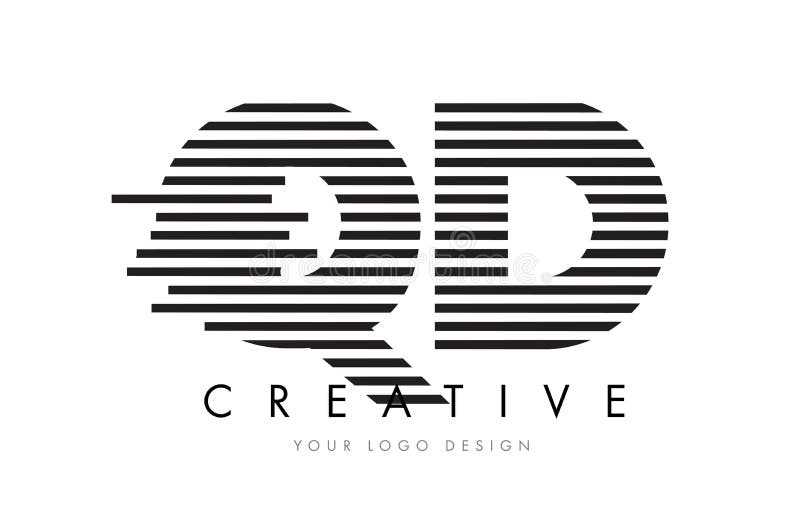 QD Q D Zebra Letter Logo Design with Black and White Stripes Stock ... QD Q D Zebra Letter Logo Design with Black and White Stripes Stock ...