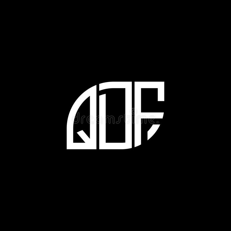 QDF Letter Logo Design on Black Background.QDF Creative Initials Letter ...