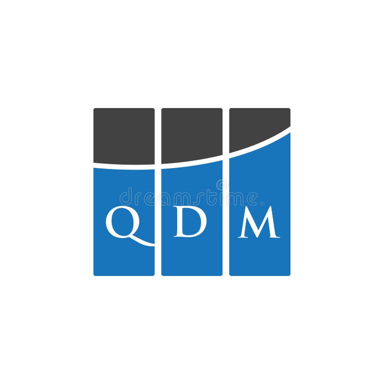QDM Letter Logo Design on WHITE Background. QDM Creative Initials ...
