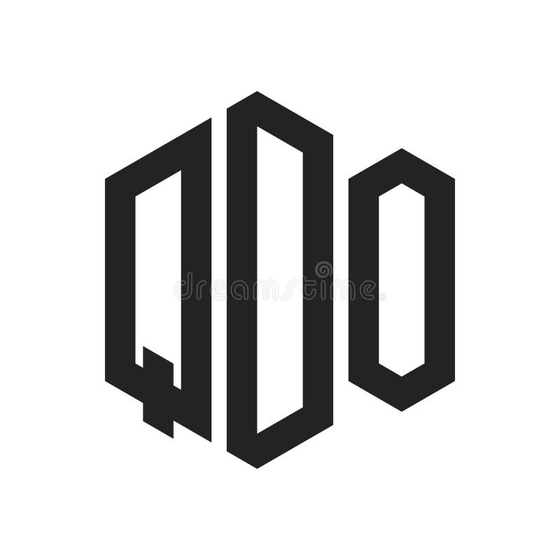 QDO Logo Design. Initial Letter QDO Monogram Logo Using Hexagon Shape ...