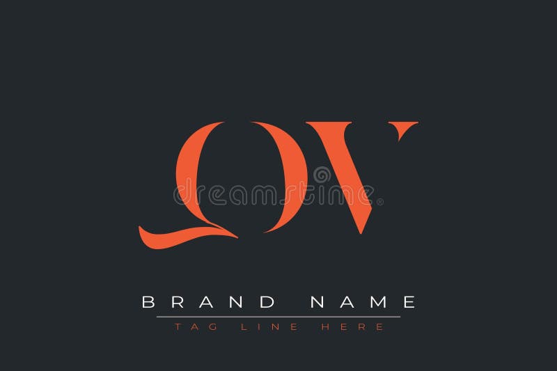 QDV Abstract Letter Logo Design Stock Vector - Illustration of font ...