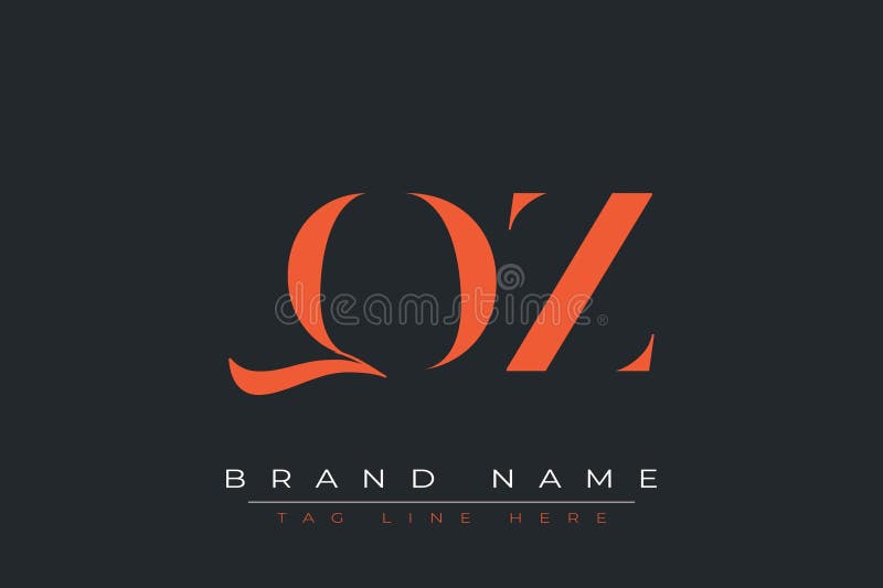 QDZ Abstract Letter Logo Design Stock Vector - Illustration of ...