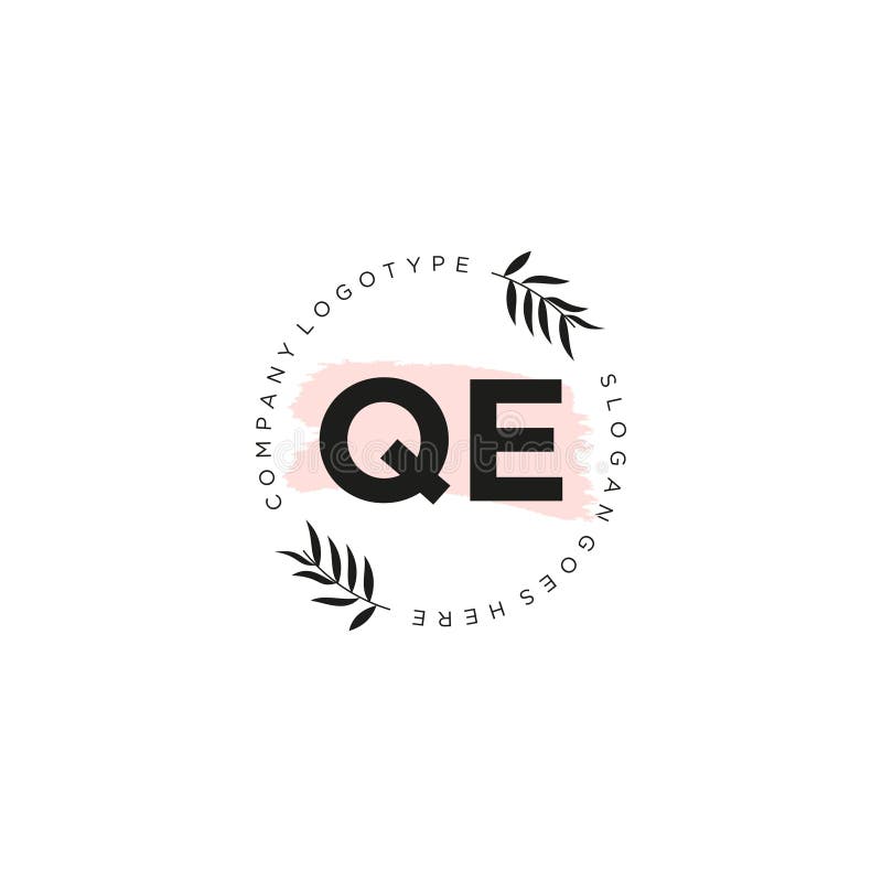 QE Letter Logo Icon Design Template Elements Stock Vector ...