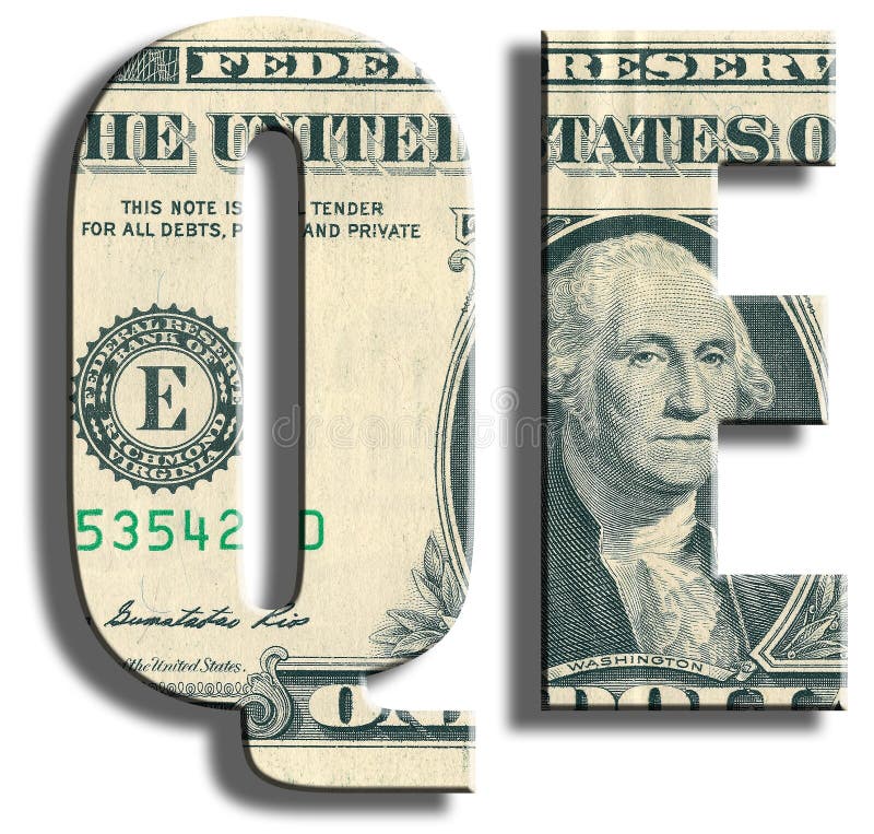 QE - Quantitative Easing - Central Bank Monetary Policy. Stock ...
