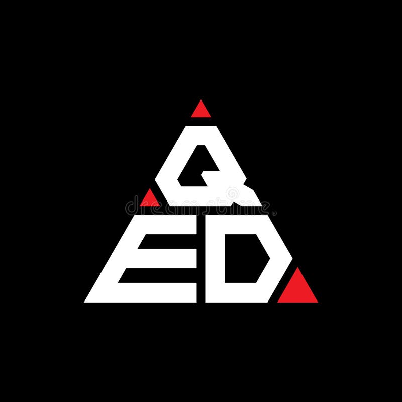 QED Triangle Letter Logo Design with Triangle Shape. QED Triangle Logo ...