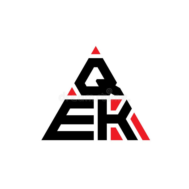 QEK Triangle Letter Logo Design with Triangle Shape. QEK Triangle Logo ...
