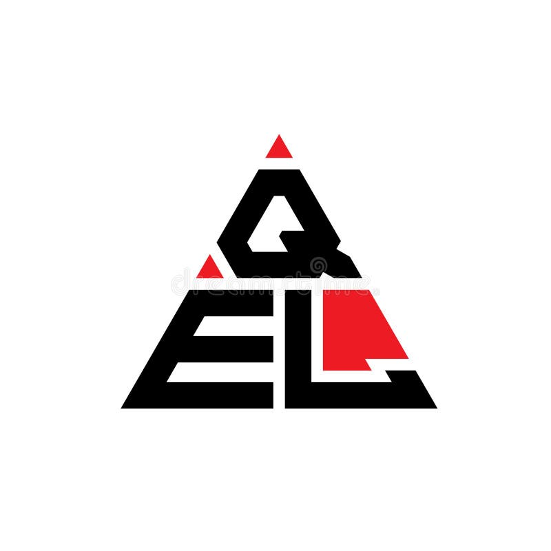 QEL Triangle Letter Logo Design with Triangle Shape. QEL Triangle Logo ...