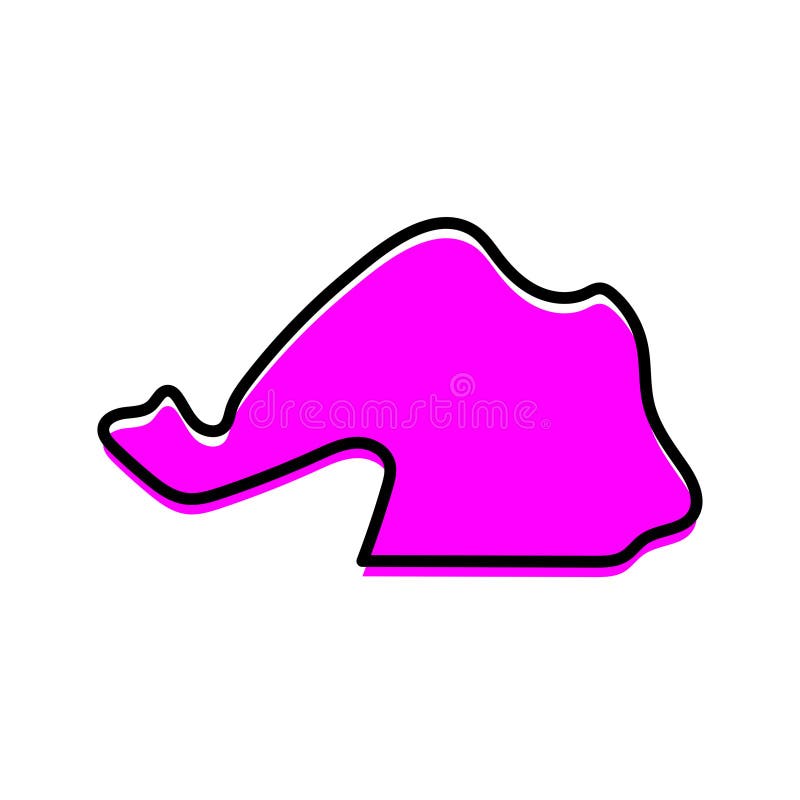 Qena State of Egypt Map Design in Vector Form Stock Illustration ...