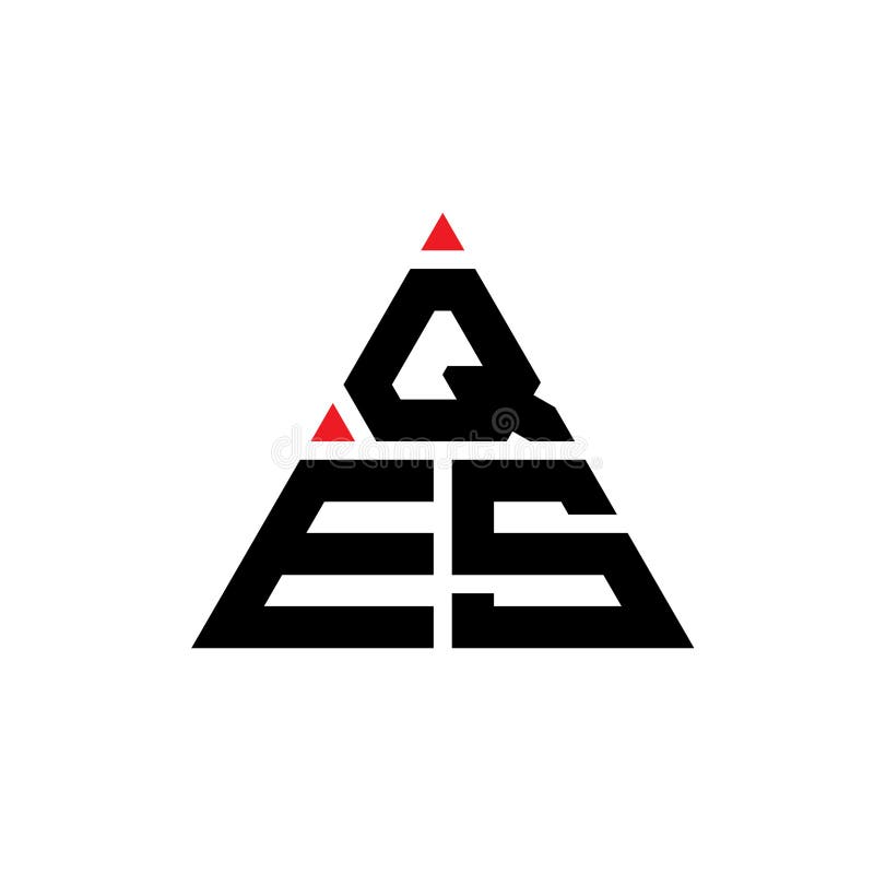 QES Triangle Letter Logo Design with Triangle Shape. QES Triangle Logo ...