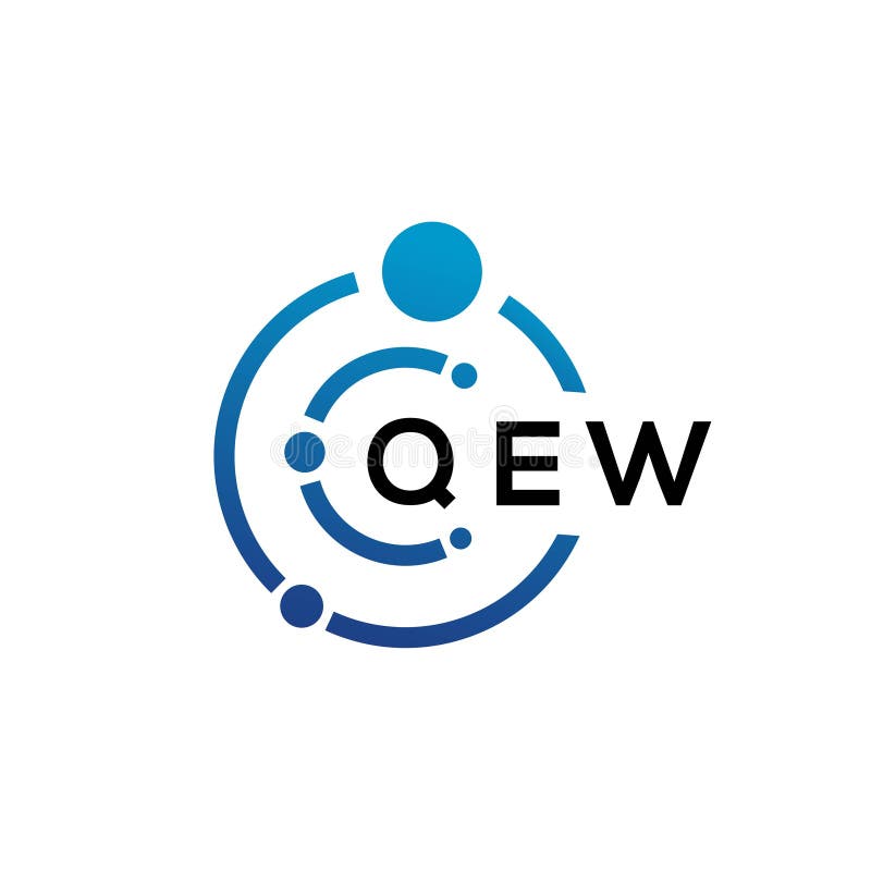 QEW Letter Technology Logo Design on White Background. QEW Creative ...