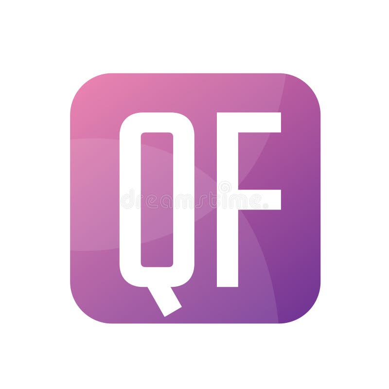QF Letter Logo Design with Simple Style Stock Vector - Illustration of ...