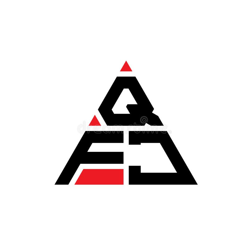 QFJ Triangle Letter Logo Design with Triangle Shape. QFJ Triangle Logo ...