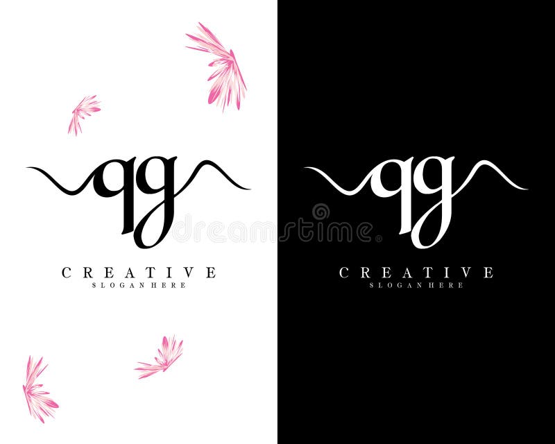 Qg, Gq Creative Script Letter Logo Design Vector Stock Vector ...
