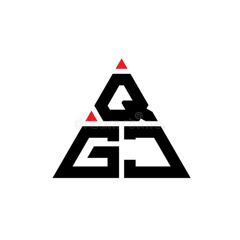 QGJ Triangle Letter Logo Design with Triangle Shape. QGJ Triangle Logo ...