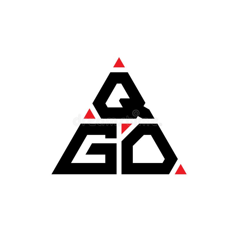 QGO Triangle Letter Logo Design with Triangle Shape. QGO Triangle Logo ...