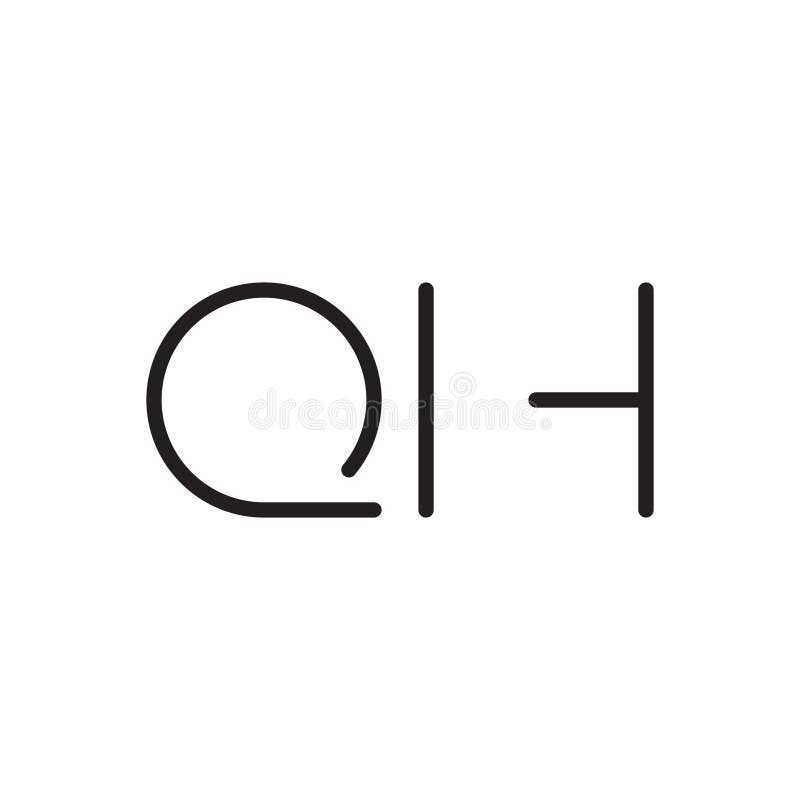 Qh Initial Letter Vector Logo Icon Stock Vector - Illustration of ...