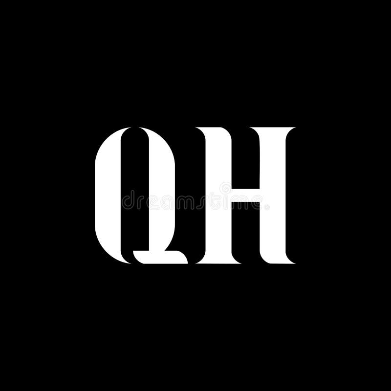 QH Q H Letter Logo Design. Initial Letter QH Uppercase Monogram Logo ...