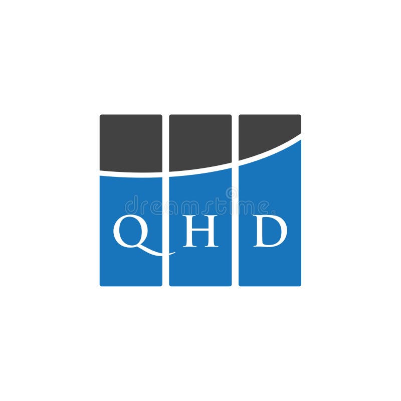 QHD Letter Logo Design on WHITE Background. QHD Creative Initials ...