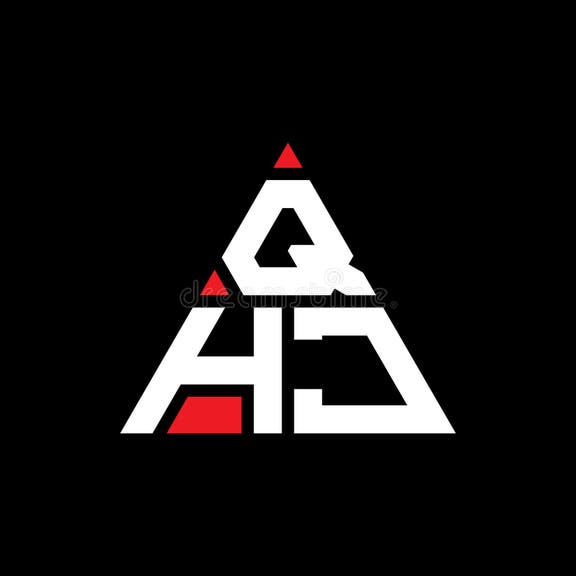 QHJ Triangle Letter Logo Design with Triangle Shape. QHJ Triangle Logo ...