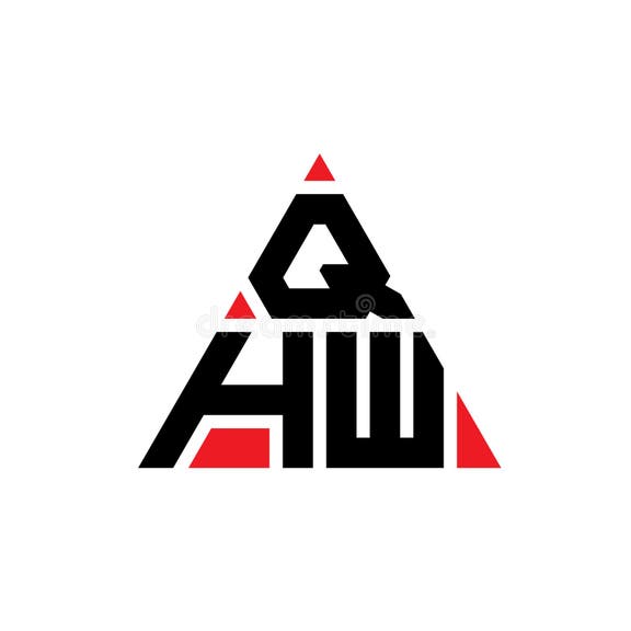 QHW Triangle Letter Logo Design with Triangle Shape. QHW Triangle Logo ...