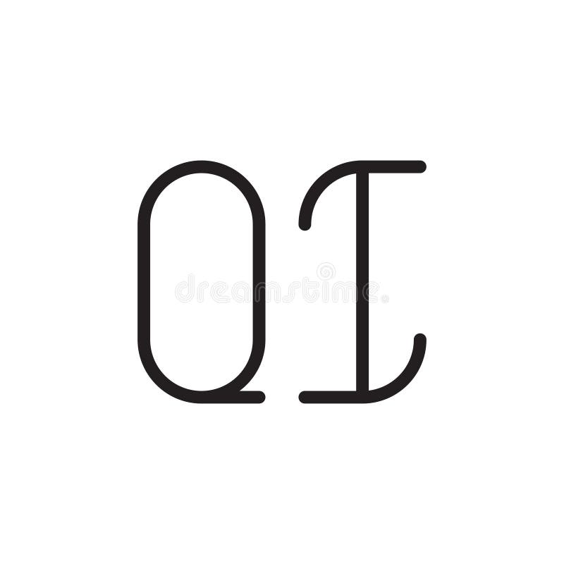 Qi Initial Letter Vector Logo Icon Stock Vector - Illustration of ...