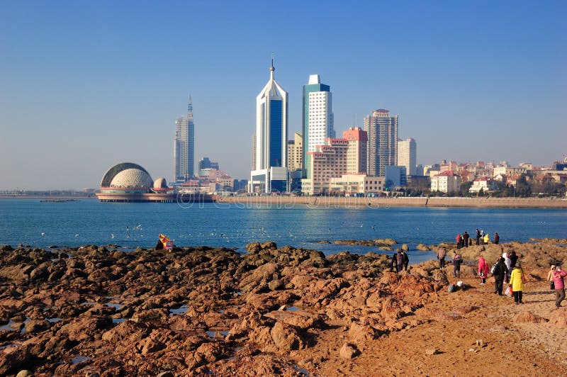 Qingdao city stock image. Image of beach, beauty, city - 15908119