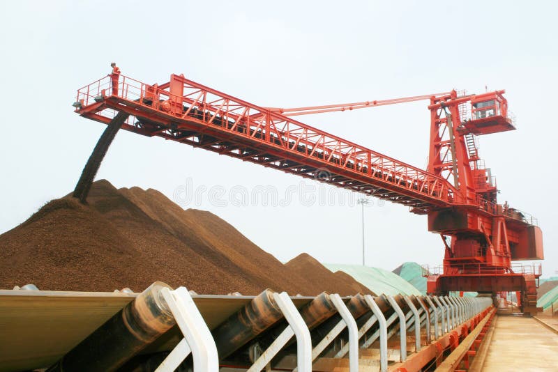 Qingdao Port Iron Ore Terminal Stock Photos - Free & Royalty-Free Stock ...