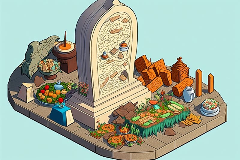 Qingming Oriental Illustration. Generative AI. Stock Illustration ...