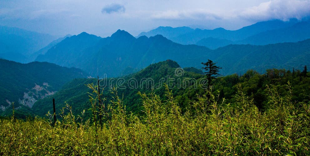 The Qinling Mountain Ridge stock image. Image of highland - 25803711