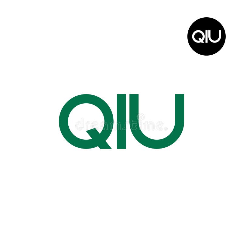 QIU Logo Letter Monogram Design Stock Vector - Illustration of simple ...