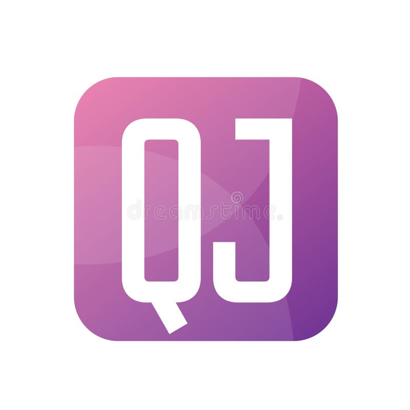 QJ Letter Logo Design with Simple Style Stock Vector - Illustration of ...
