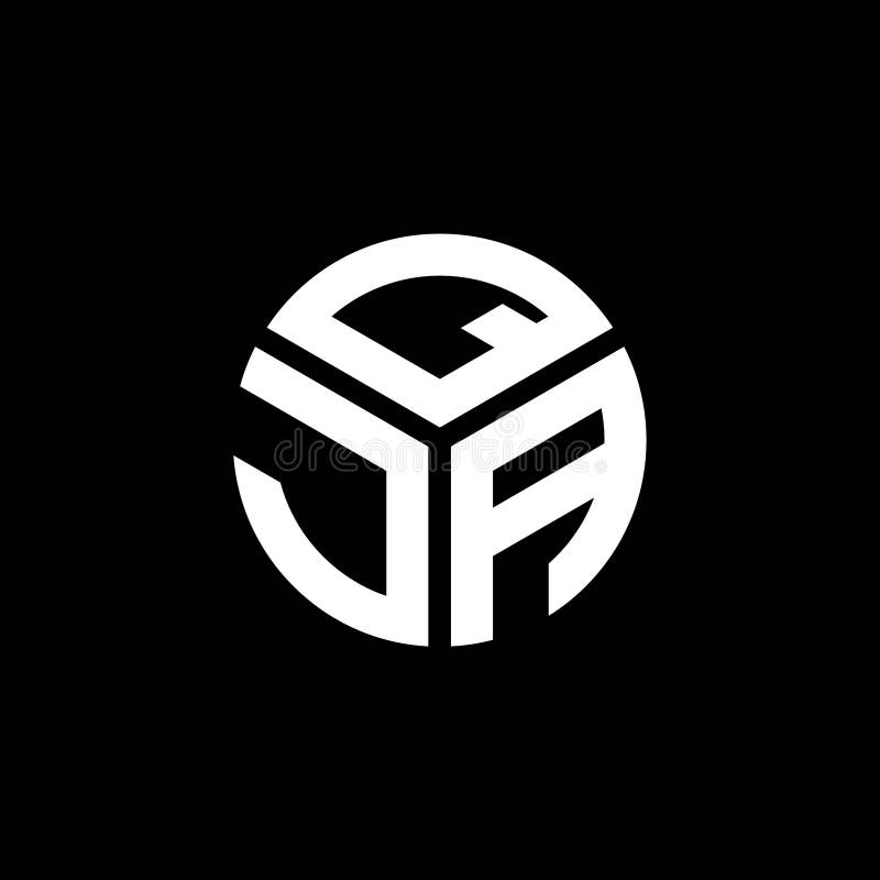 QJA Letter Logo Design on Black Background. QJA Creative Initials ...