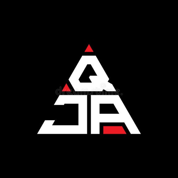 QJA Triangle Letter Logo Design with Triangle Shape. QJA Triangle Logo ...